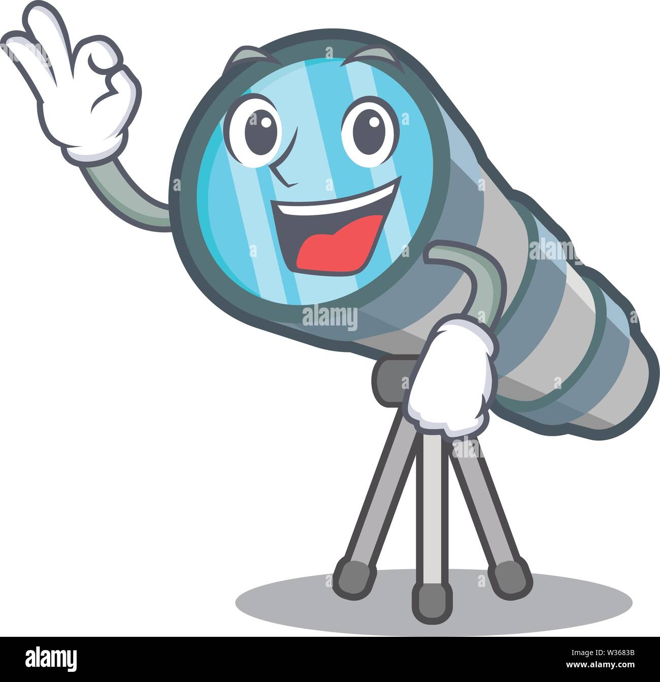 Okay cartoon telescope in the toy warehouse Stock Vector Image & Art ...