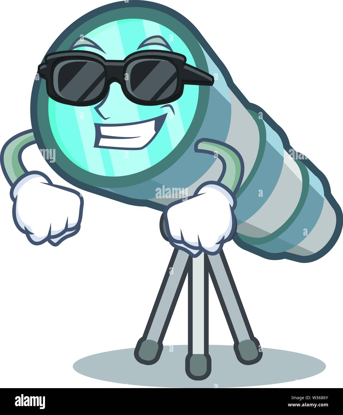 Super cool cartoon telescope in the toy warehouse Stock Vector Image ...