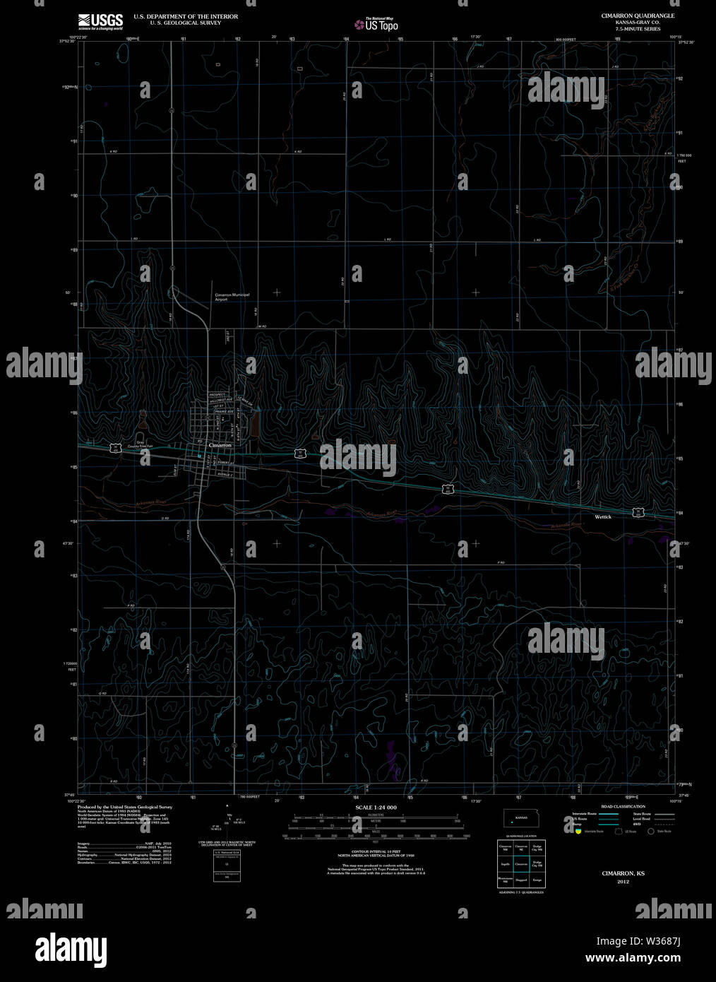 Map of cimarron hi-res stock photography and images - Alamy
