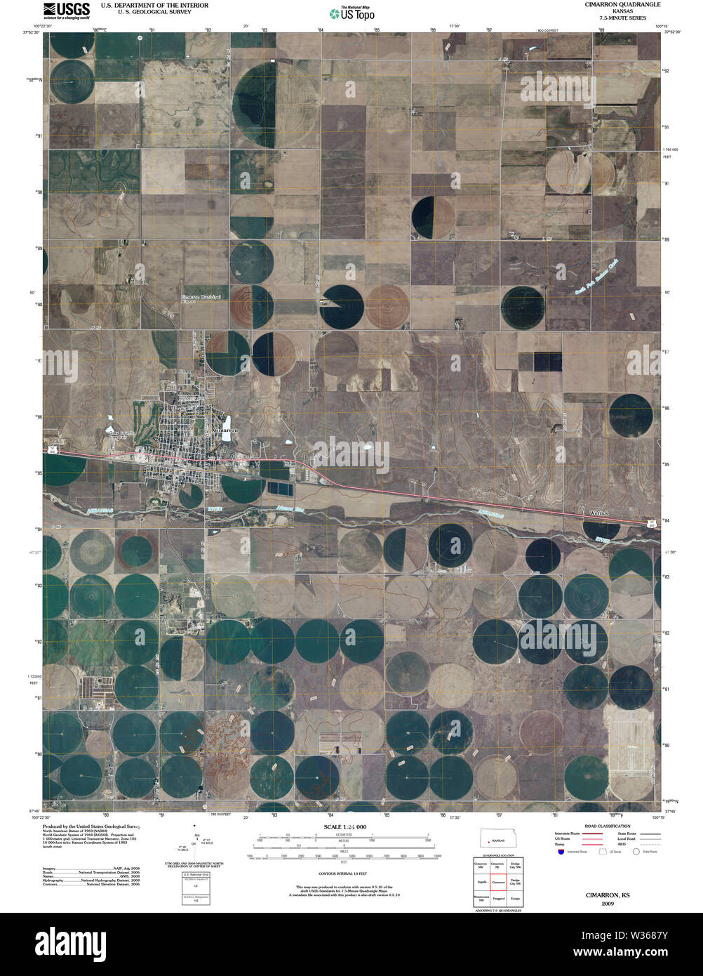 Map of cimarron hi-res stock photography and images - Alamy