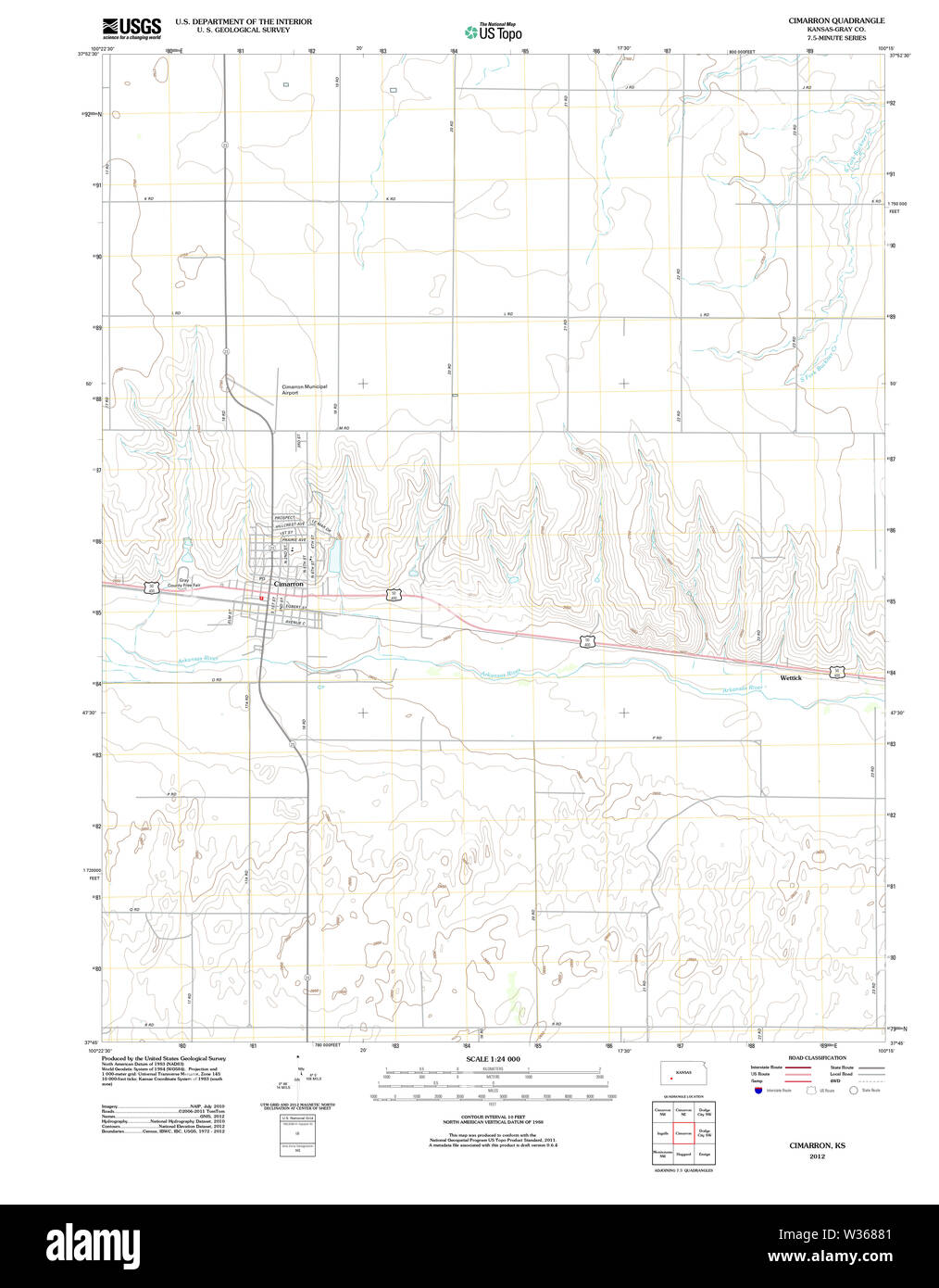 Map of cimarron hi-res stock photography and images - Alamy
