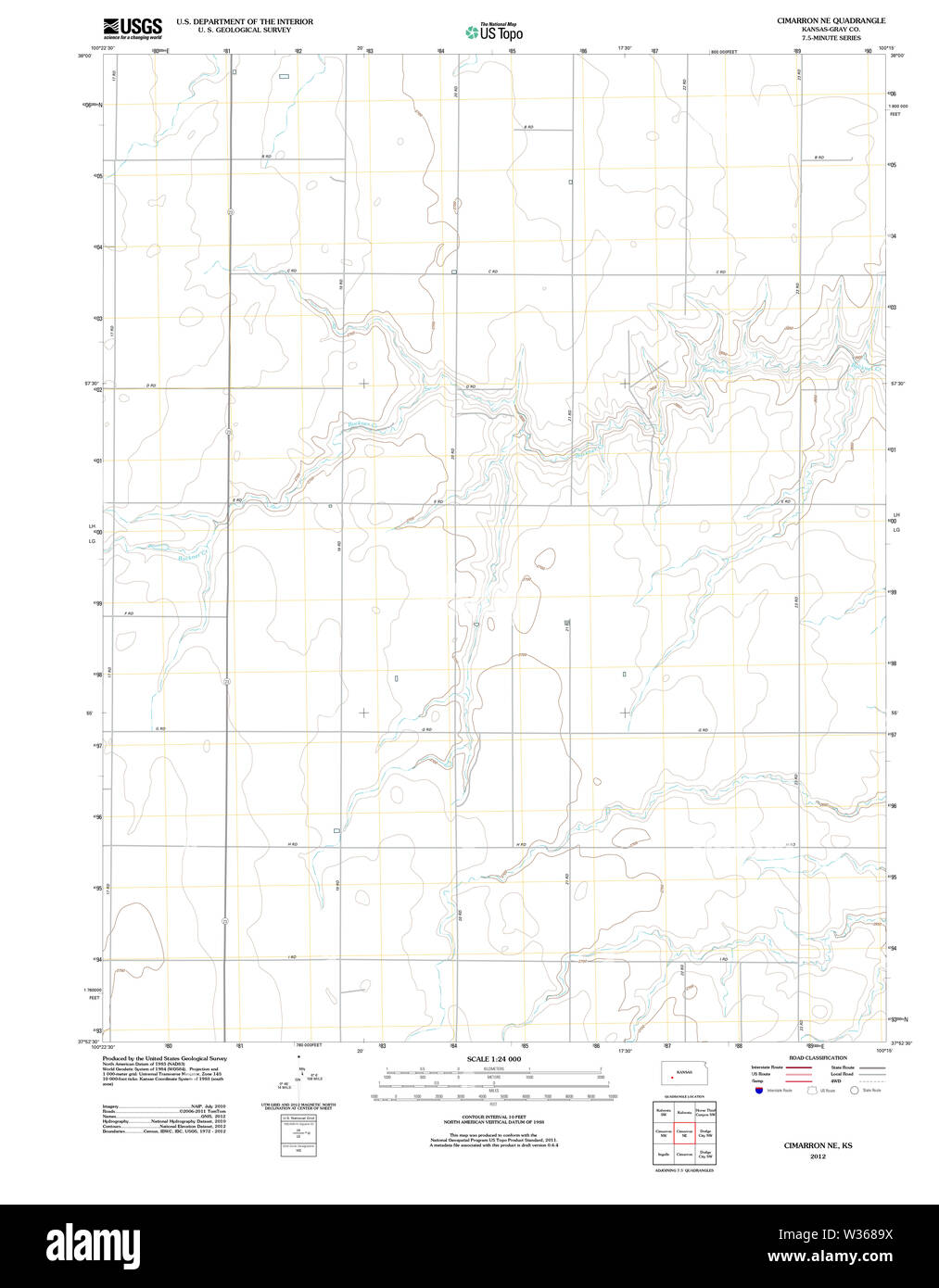 Map of cimarron hi-res stock photography and images - Alamy