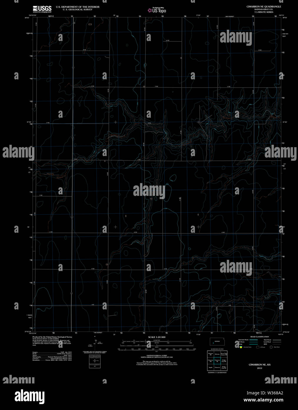 Map of cimarron hi-res stock photography and images - Alamy