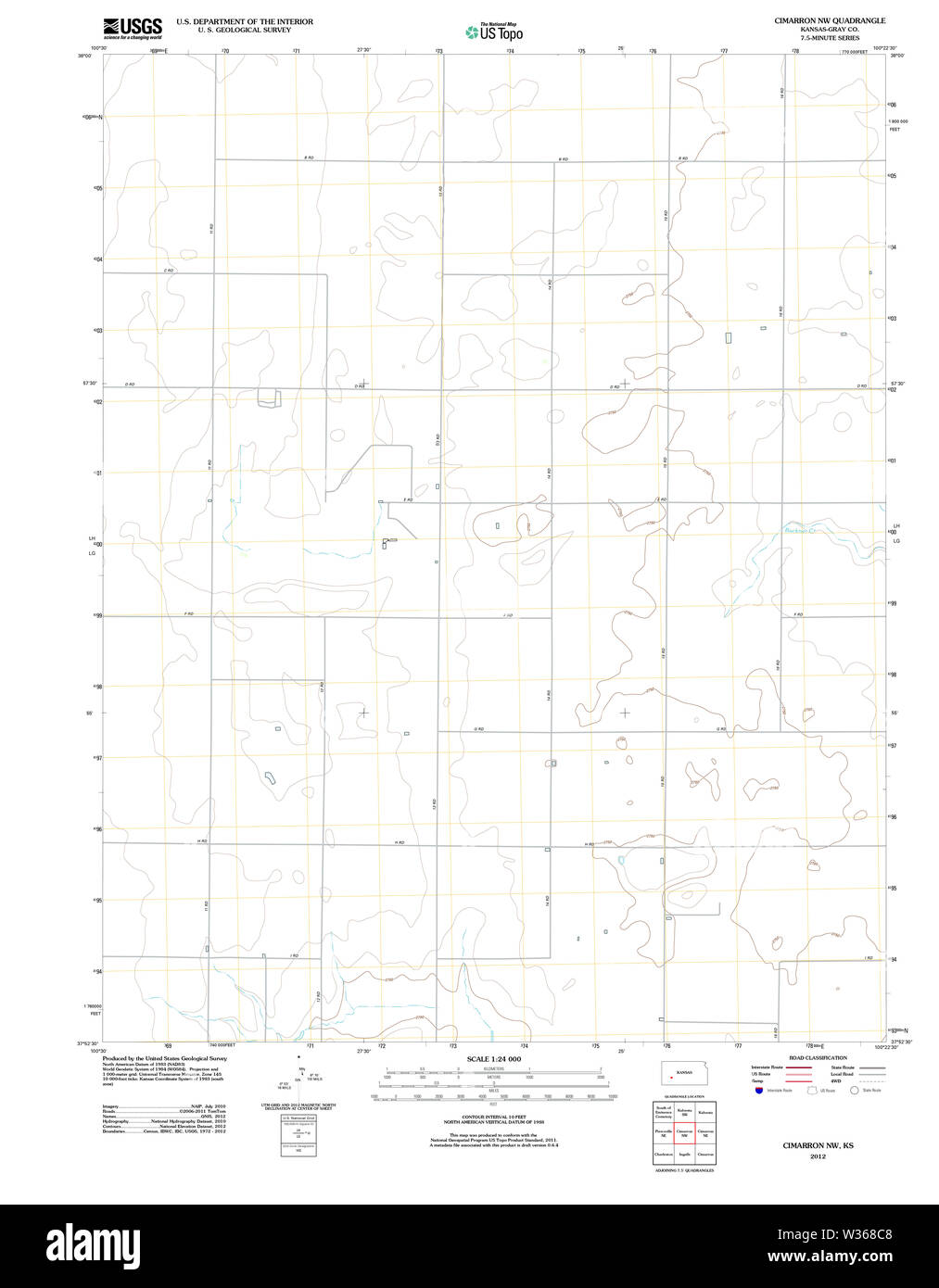 Map of cimarron hi-res stock photography and images - Alamy