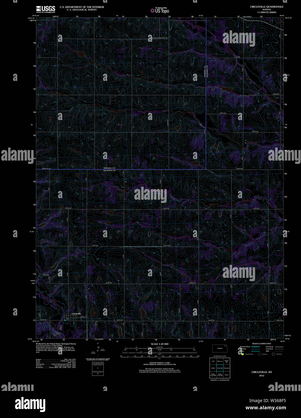 Map of circleville hi-res stock photography and images - Alamy