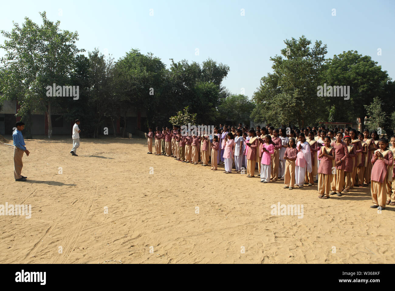 School children praying during assembly at school Stock Photo - Alamy