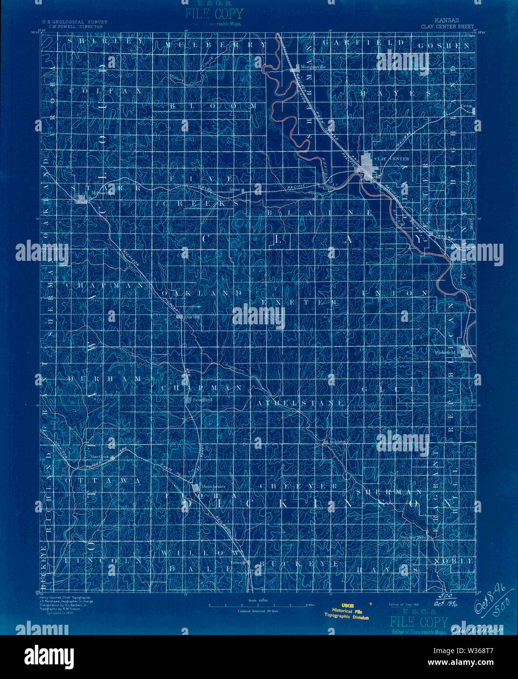 Map of clay center hi-res stock photography and images - Alamy