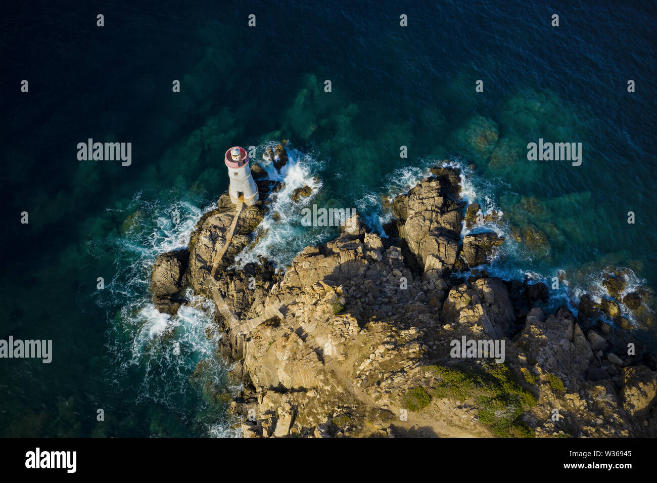 View from above, stunning aerial view of an old and beautiful ...