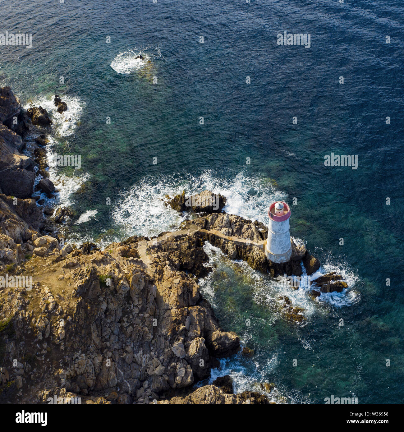 View from above, stunning aerial view of an old and beautiful ...