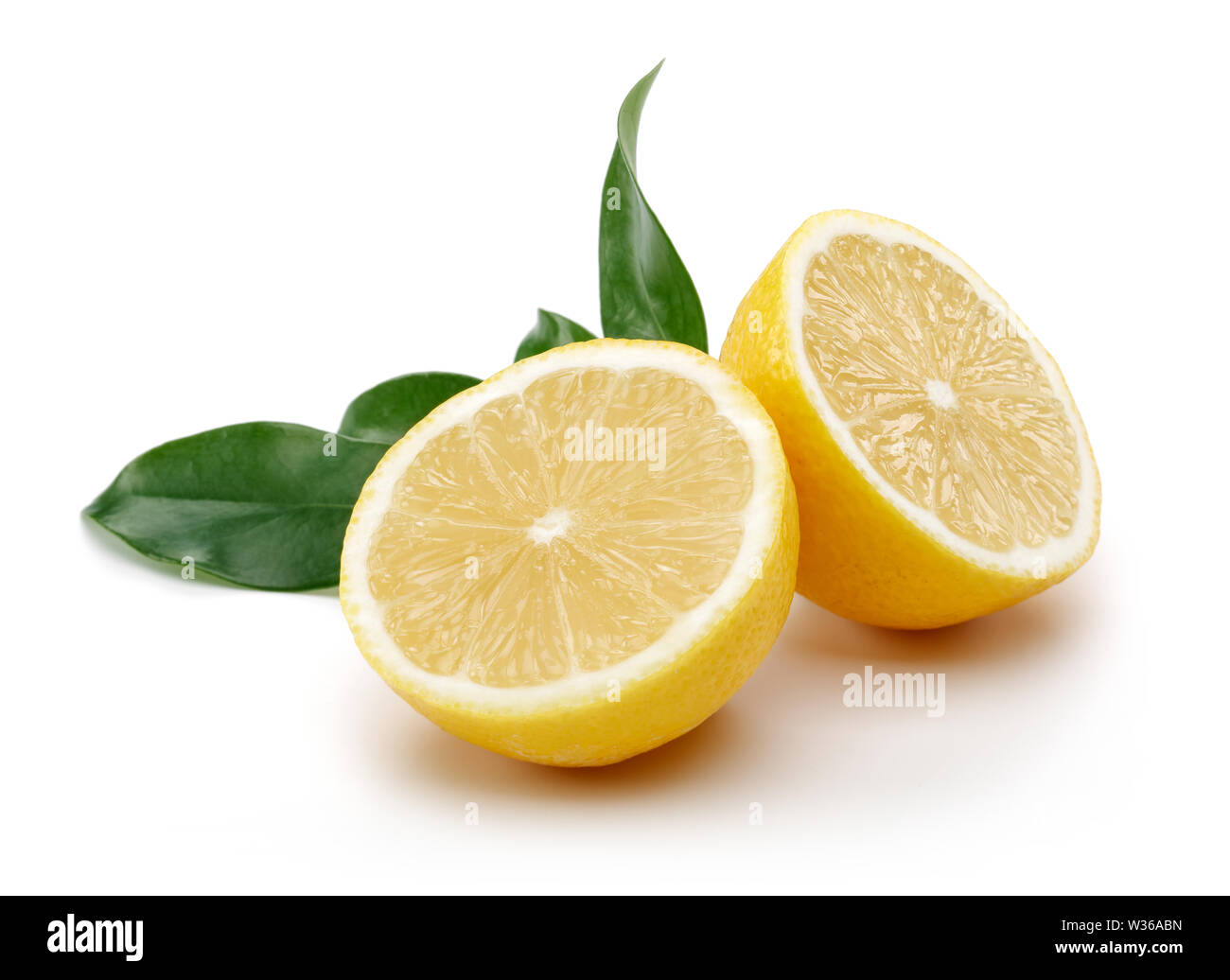 Fresh yellow lemon isolated on white background Stock Photo - Alamy
