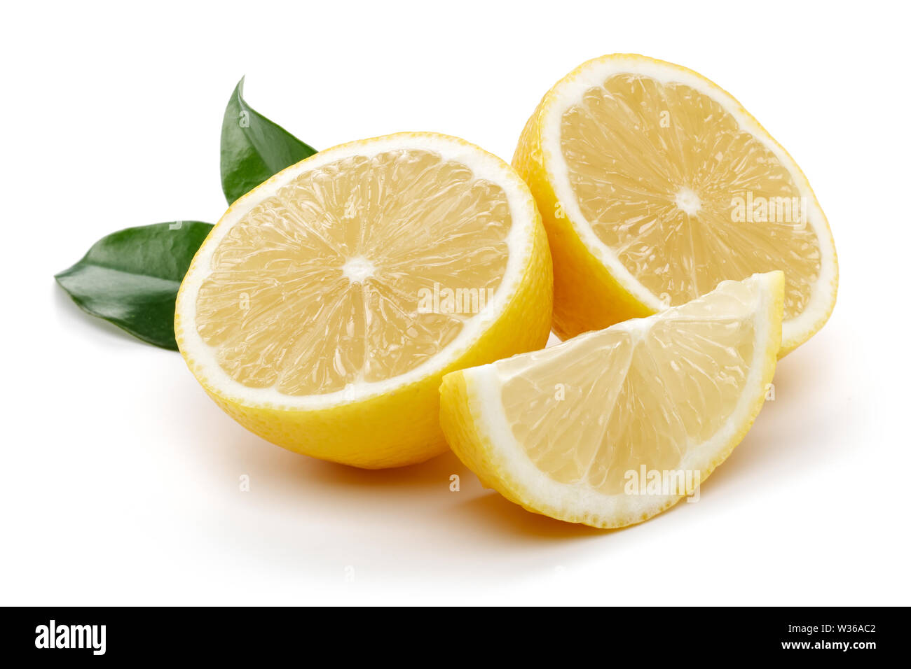 Fresh yellow lemon isolated on white background Stock Photo - Alamy