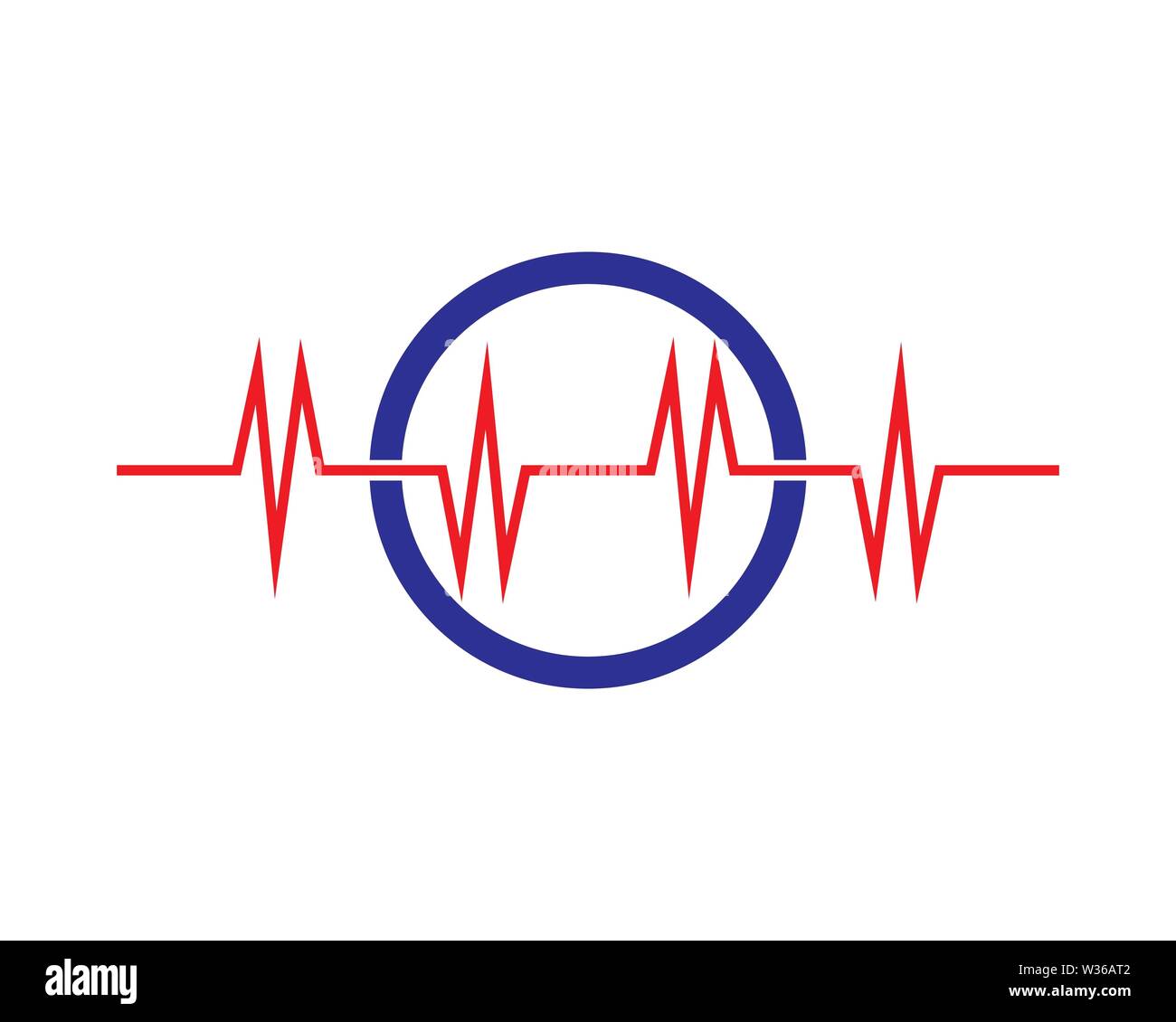 Pulse line ilustration logo hi-res stock photography and images - Alamy