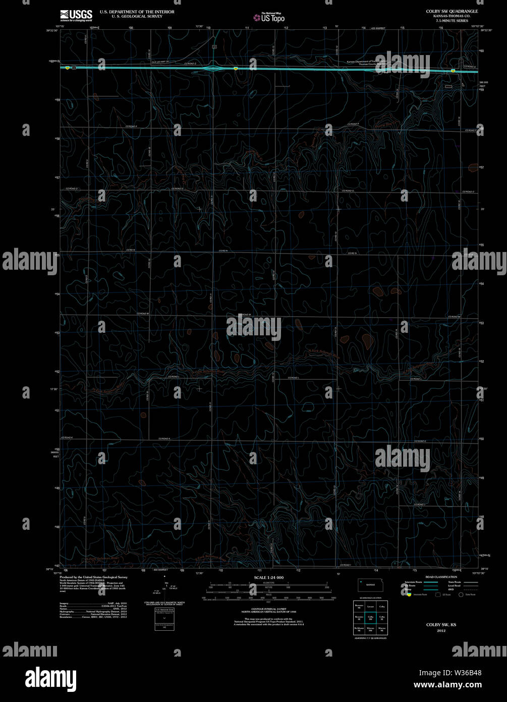 Colby kansas map hi-res stock photography and images - Alamy