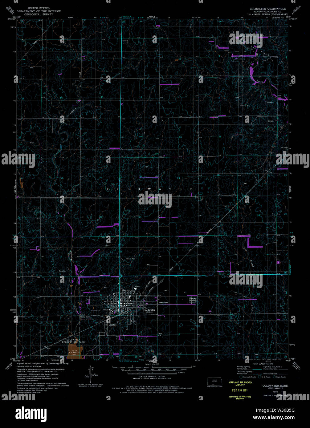 Map of coldwater kansas hi-res stock photography and images - Alamy