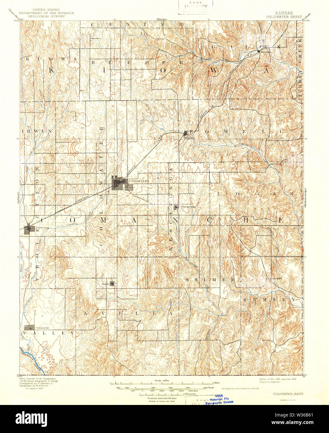 Map of coldwater hi-res stock photography and images - Alamy