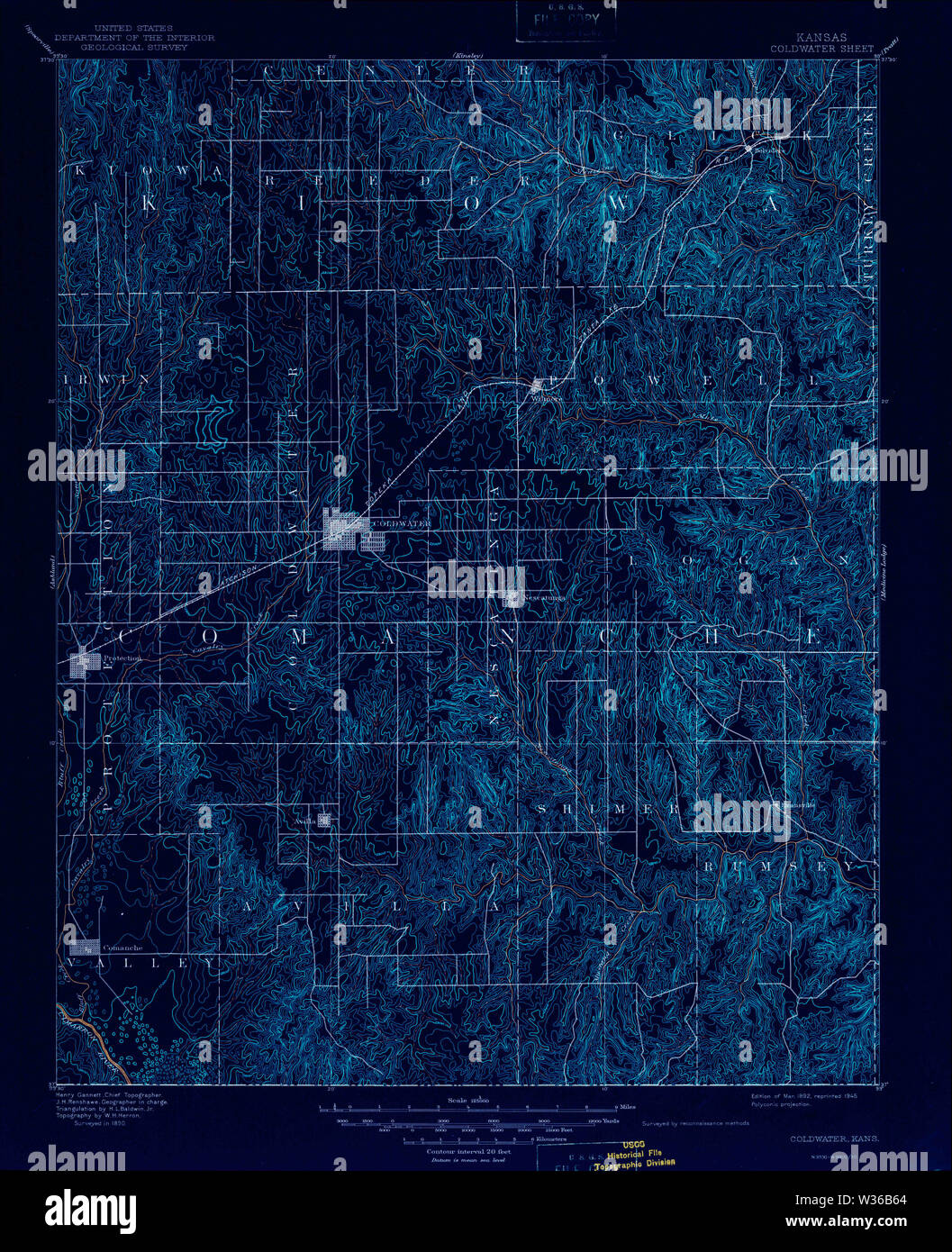 Map of coldwater kansas hi-res stock photography and images - Alamy