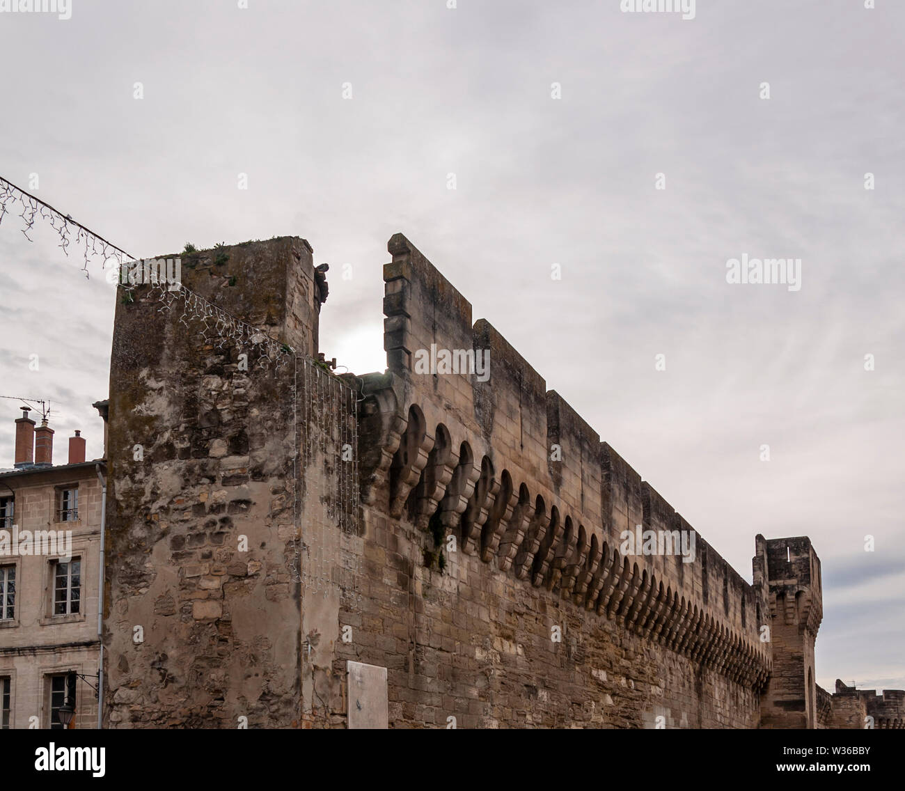 Avignon, in the region of Provence, France. Historic fortified city ...