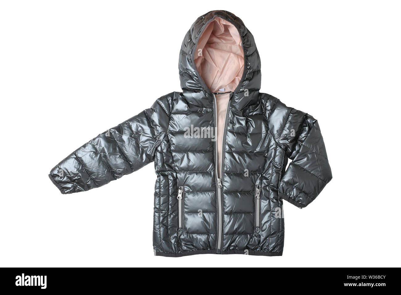 Silver down jacket Cut Out Stock Images & Pictures - Alamy