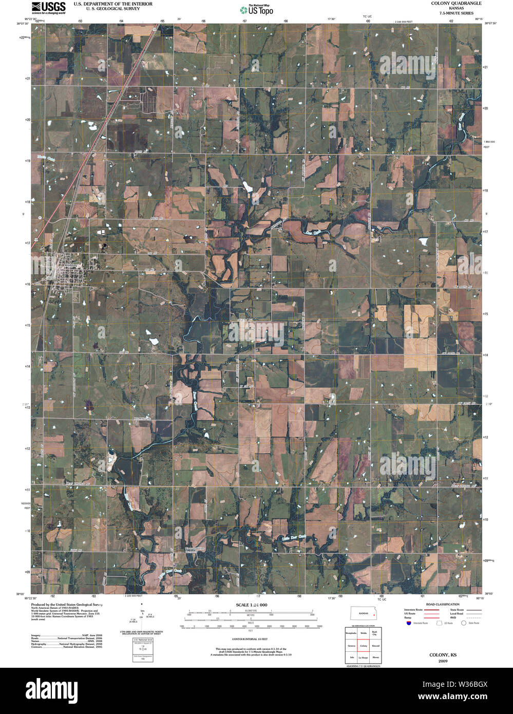 Map of the colony Cut Out Stock Images & Pictures - Alamy
