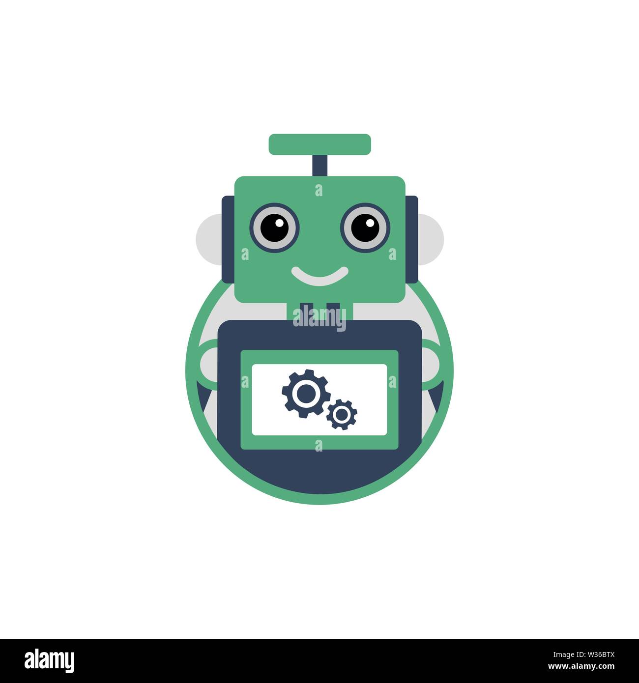 Chatbot concept. Voice support service chat bot. Cartoon style. Vector ...