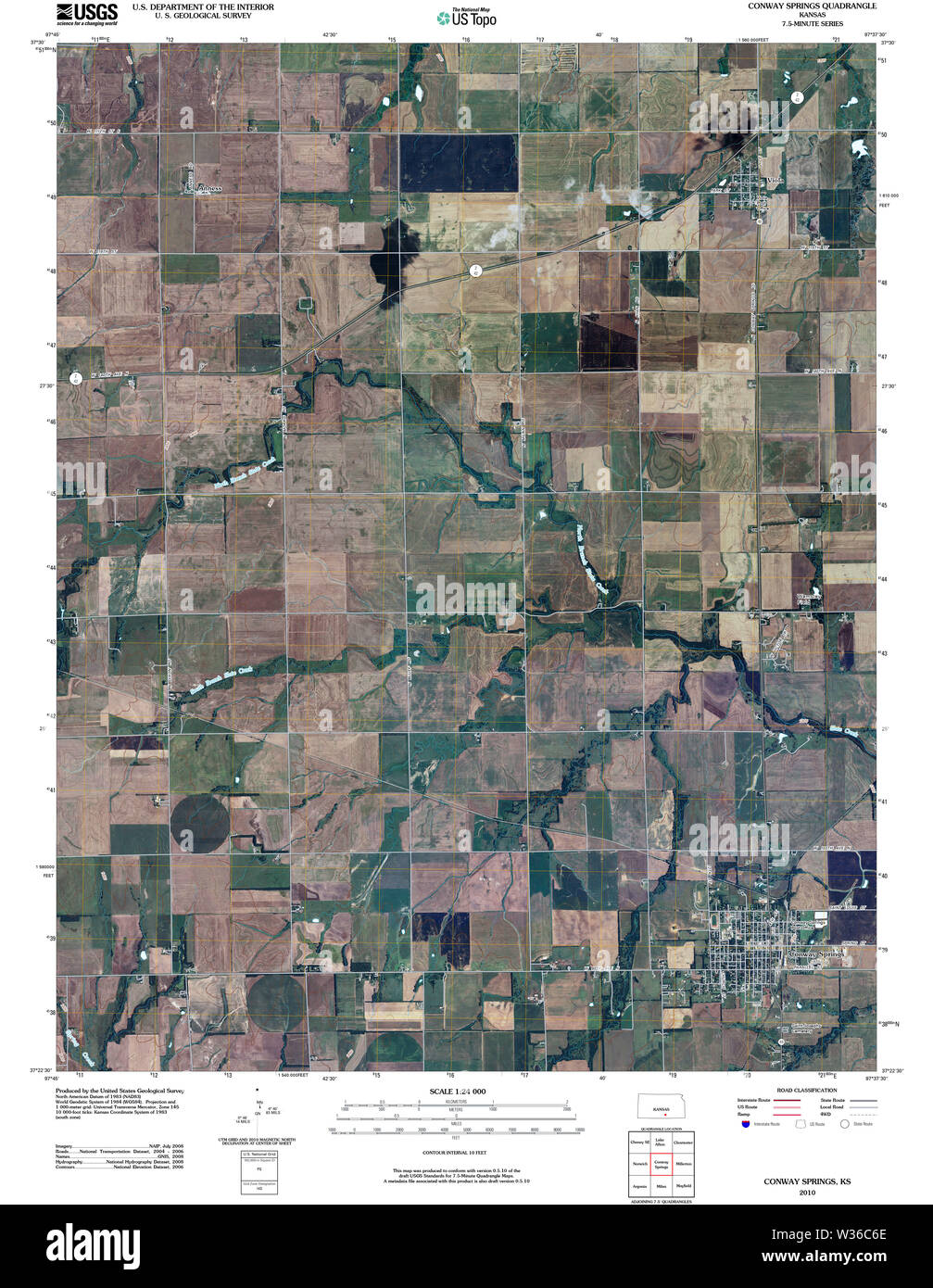 Springs kansas map hi-res stock photography and images - Alamy