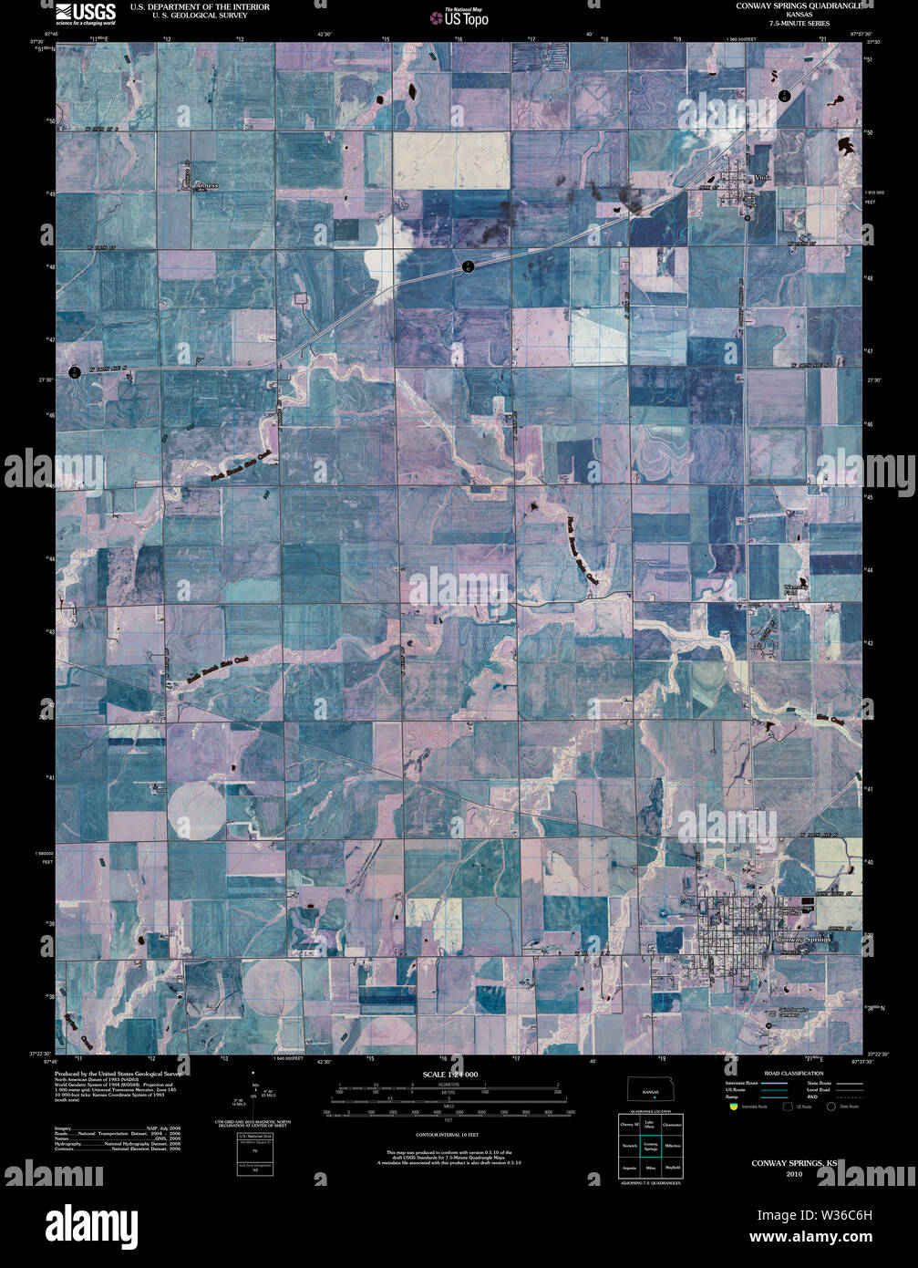Springs kansas map hi-res stock photography and images - Alamy