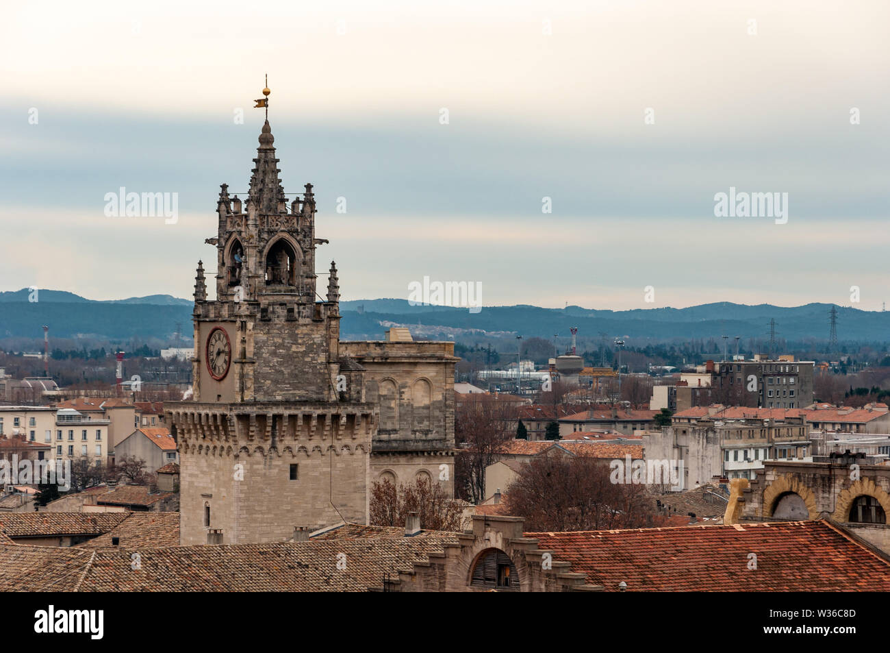 Avignon, in the region of Provence, France. Historic fortified city ...