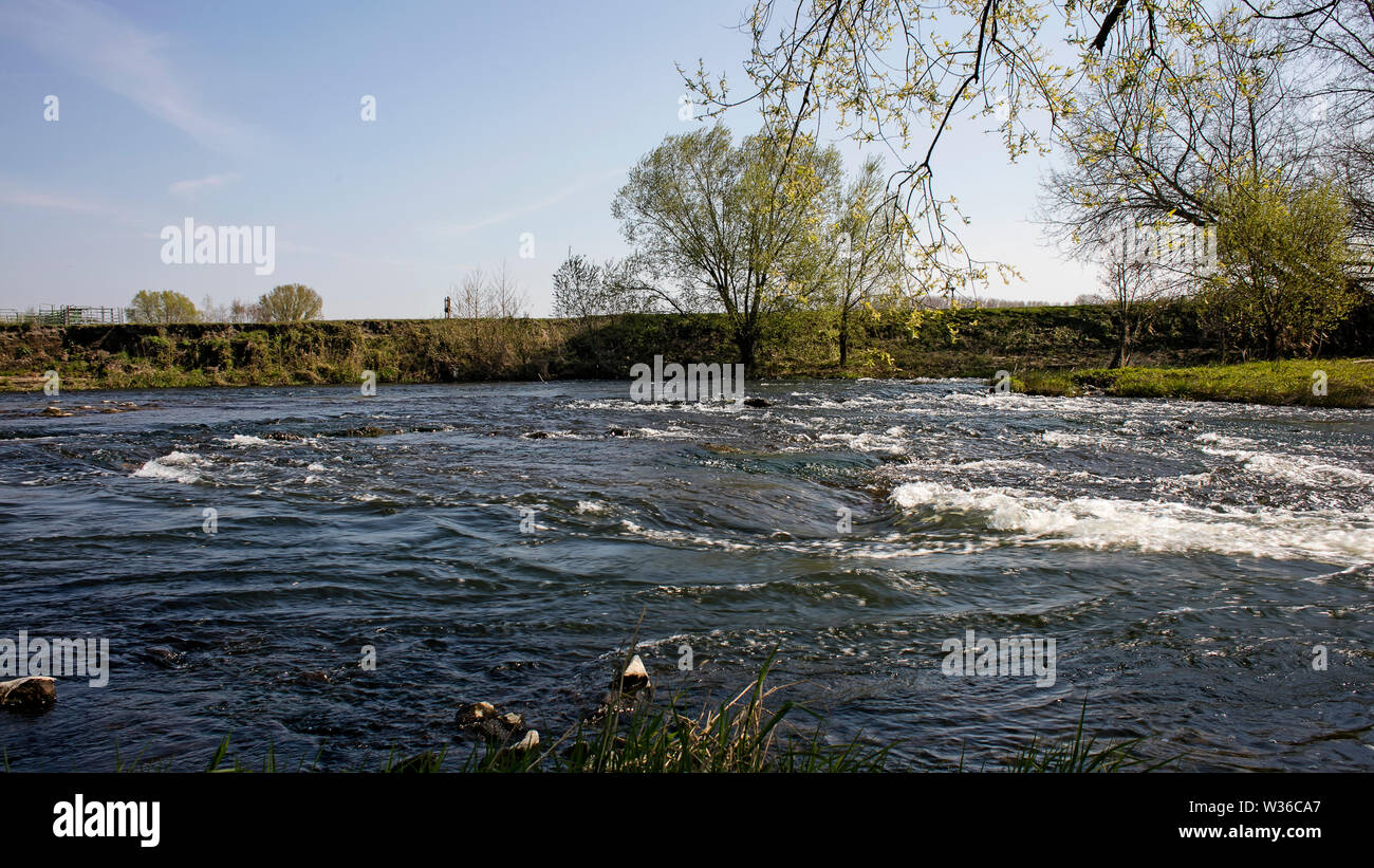 Lippe river in Germany village background wallpaper high quality prints ...