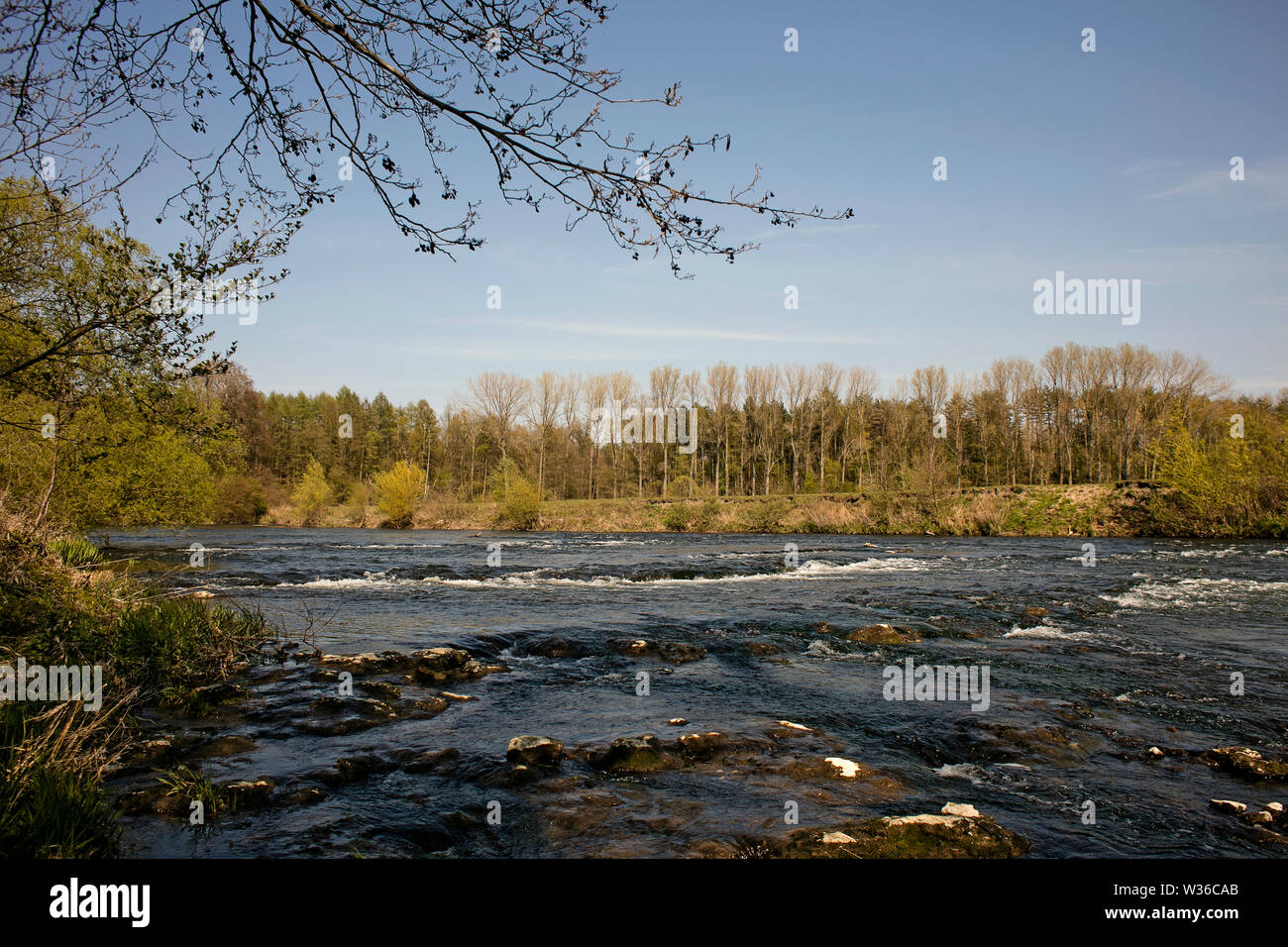 Lippe river in Germany village background wallpaper high quality prints ...