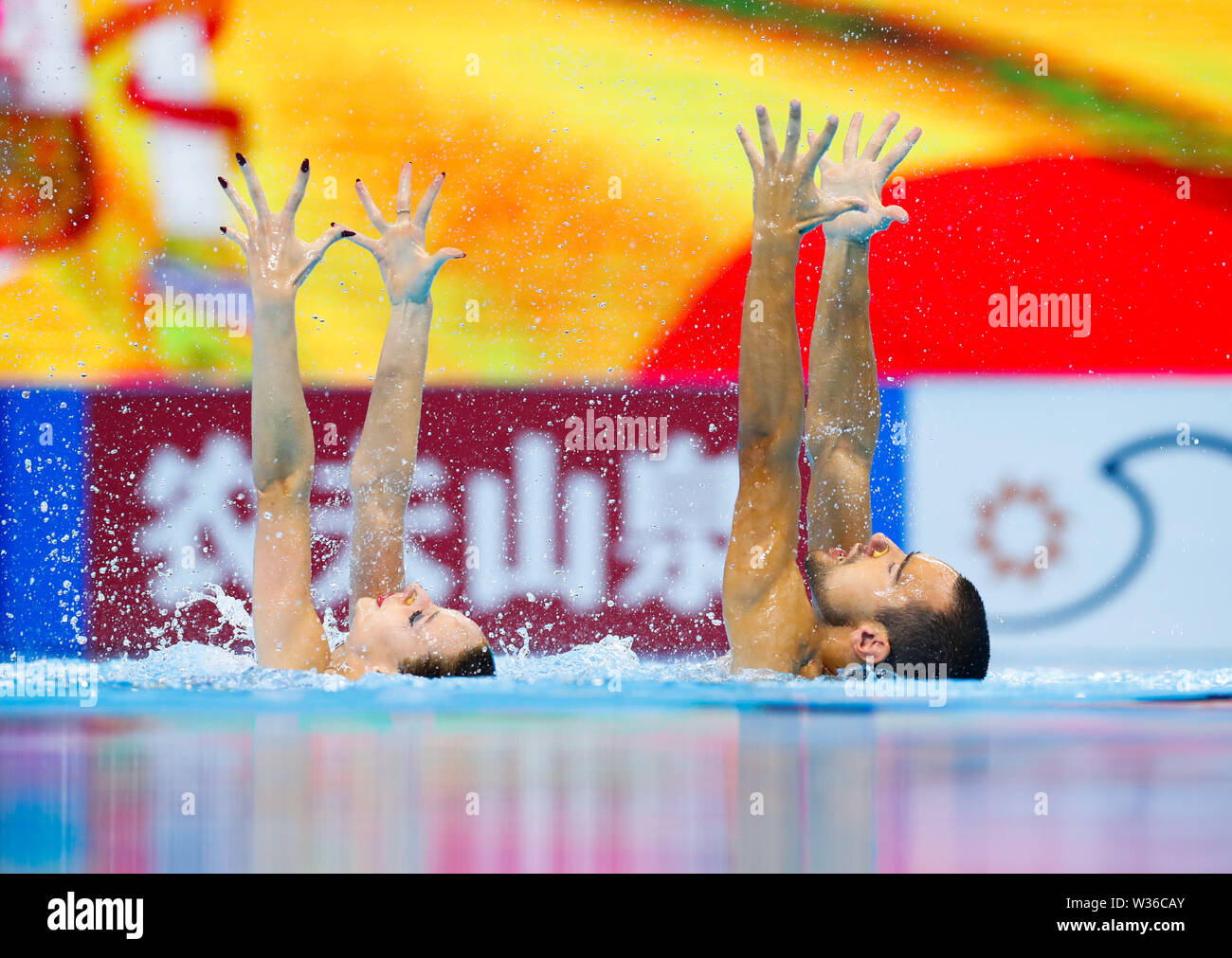 Gwangju, South Korea. 13th July, 2019. Pau Ribes (R)/Emma Garcia Garcia ...