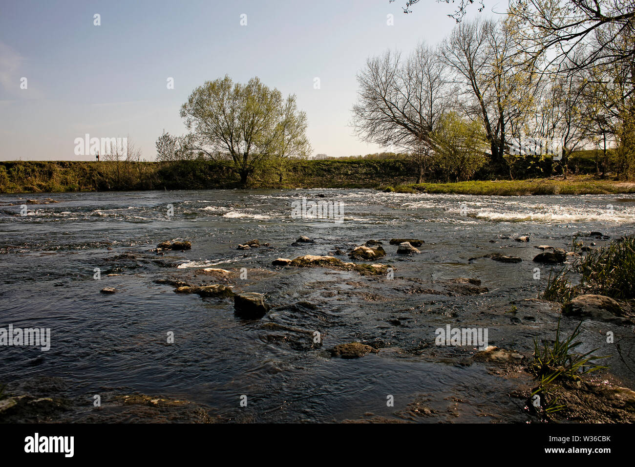 Lippe river in Germany village background wallpaper high quality prints ...