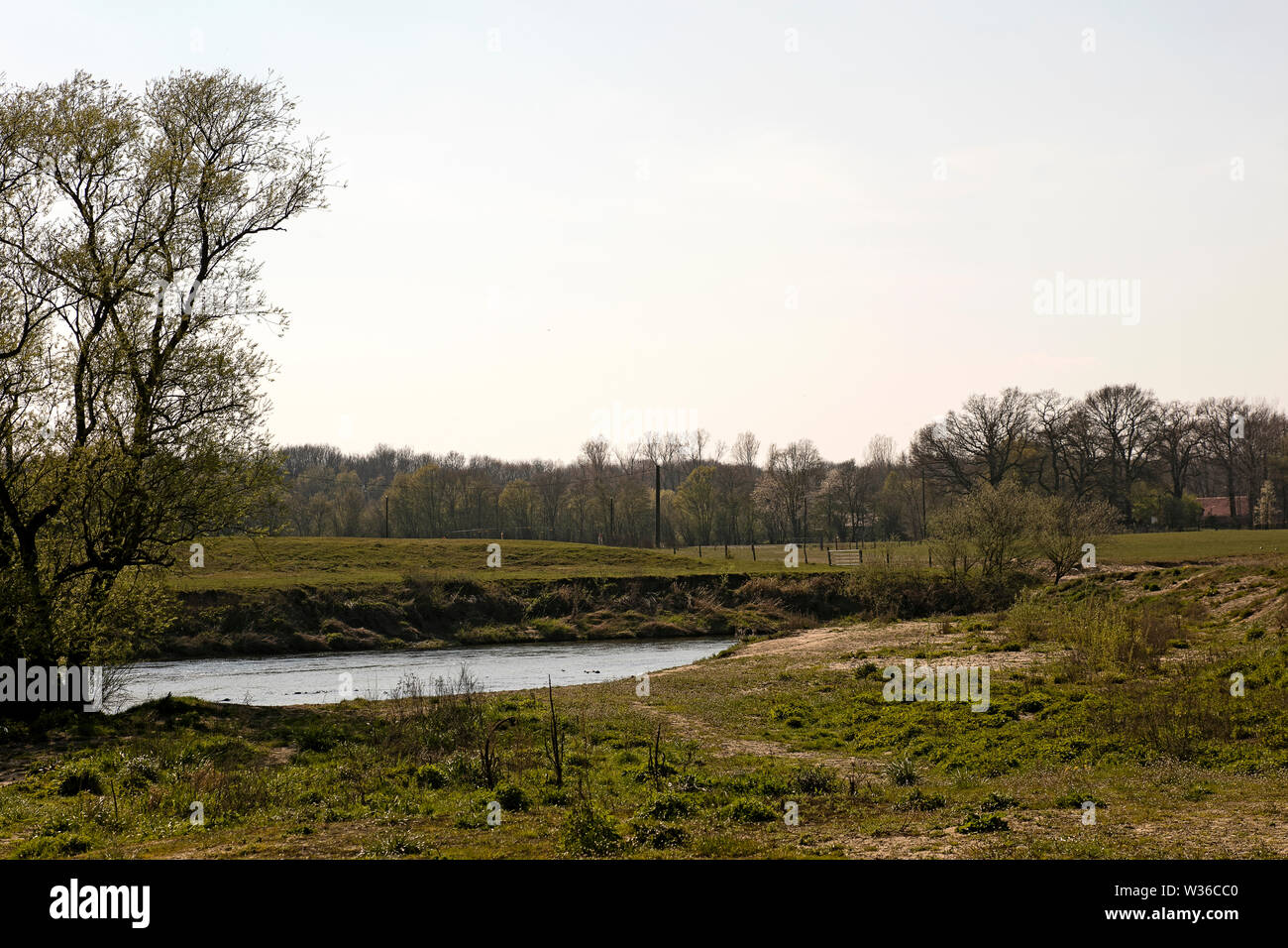 Lippe river in Germany village background wallpaper high quality prints ...