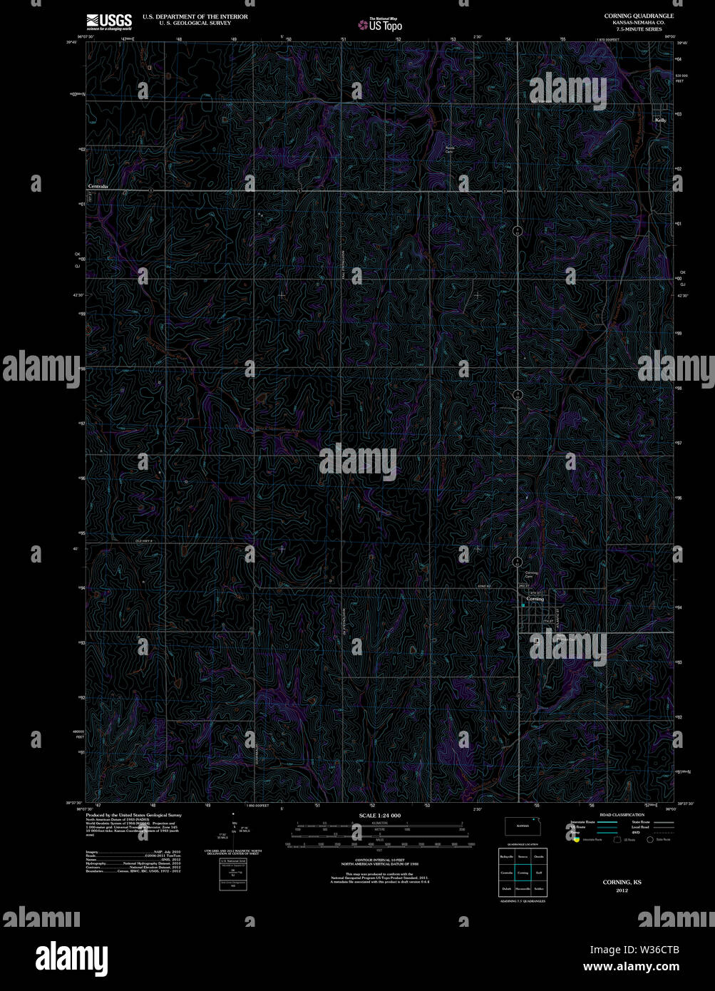Map of corning hi-res stock photography and images - Alamy