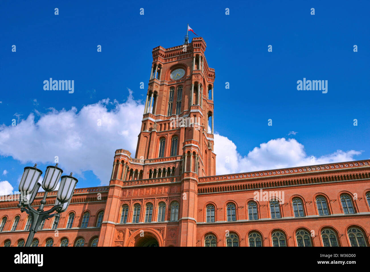 Rotes Rathaus, Red City Hall, red brick building, Berlin-Mitte, Berlin ...