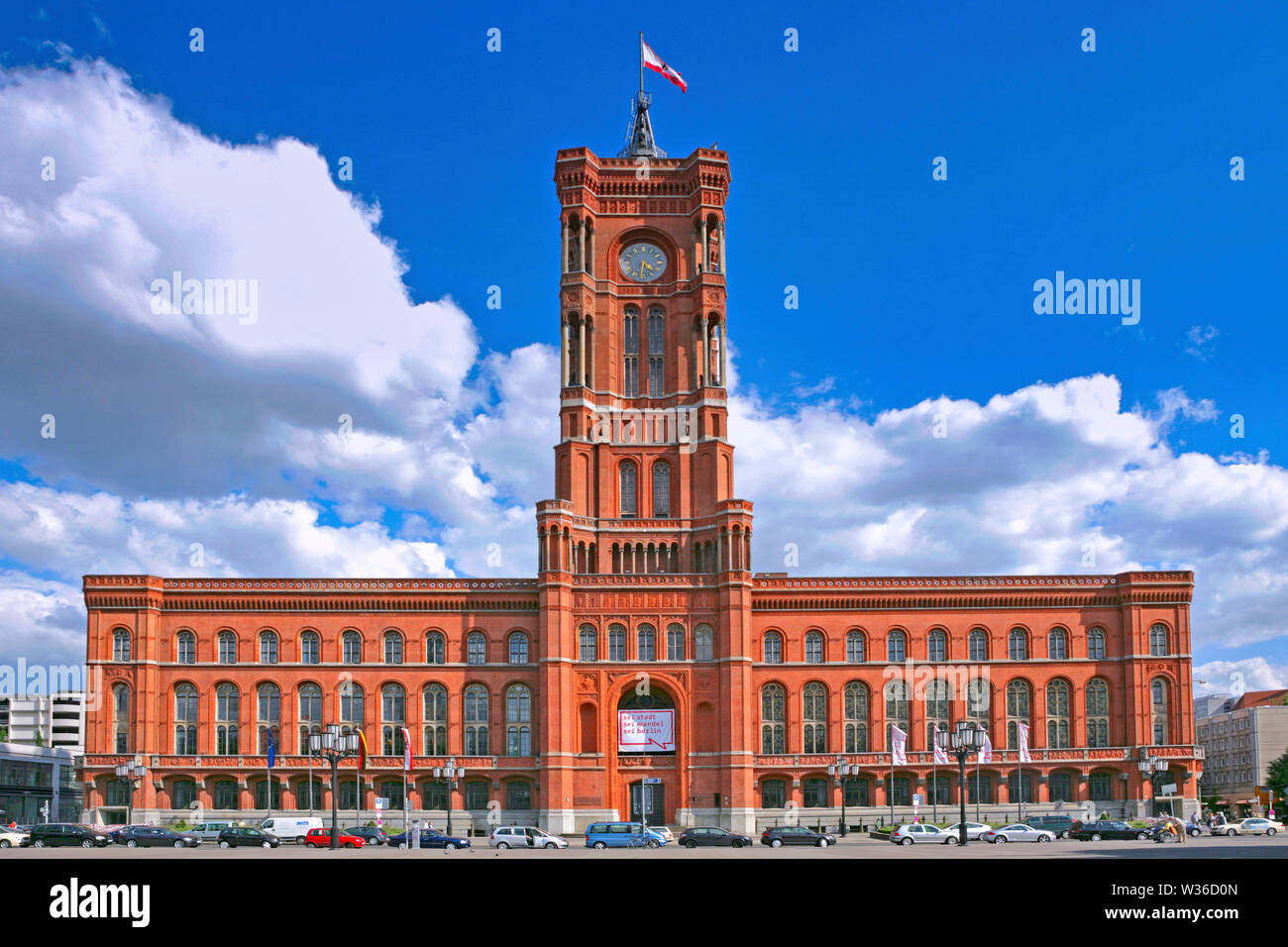 Rotes Rathaus, Red City Hall, red brick building, Berlin-Mitte, Berlin ...