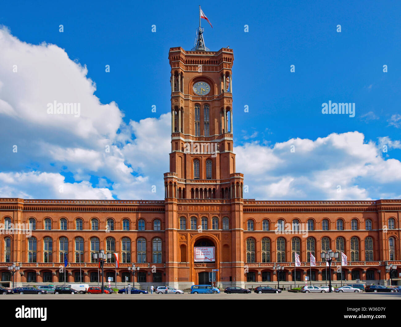 Rotes Rathaus, Red City Hall, red brick building, Berlin-Mitte, Berlin ...