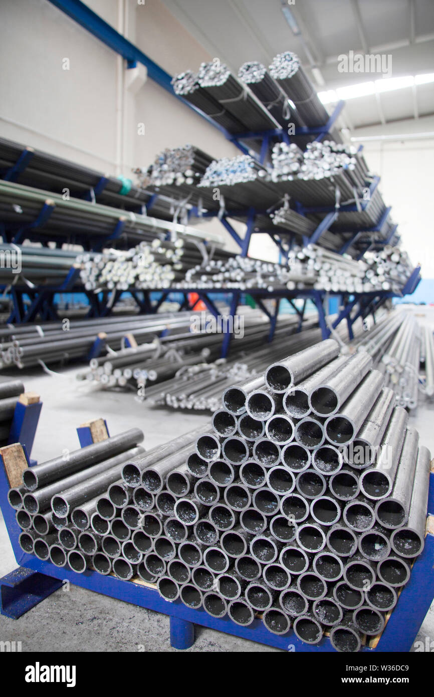 steel pipes in the factory Stock Photo - Alamy