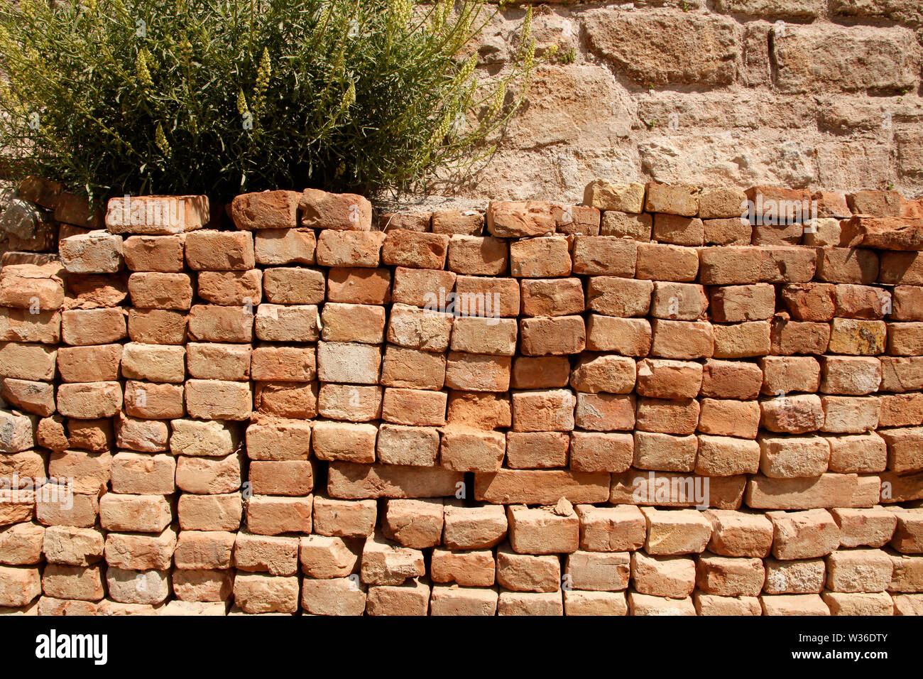 Stack of red bricks Stock Photo - Alamy