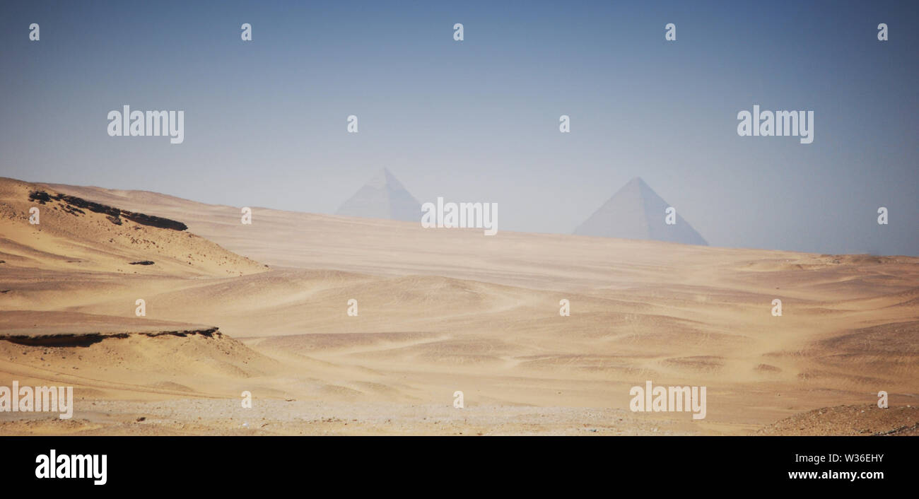 Panorama view of the desert of Sahara. Egypt Panorama view of the ...