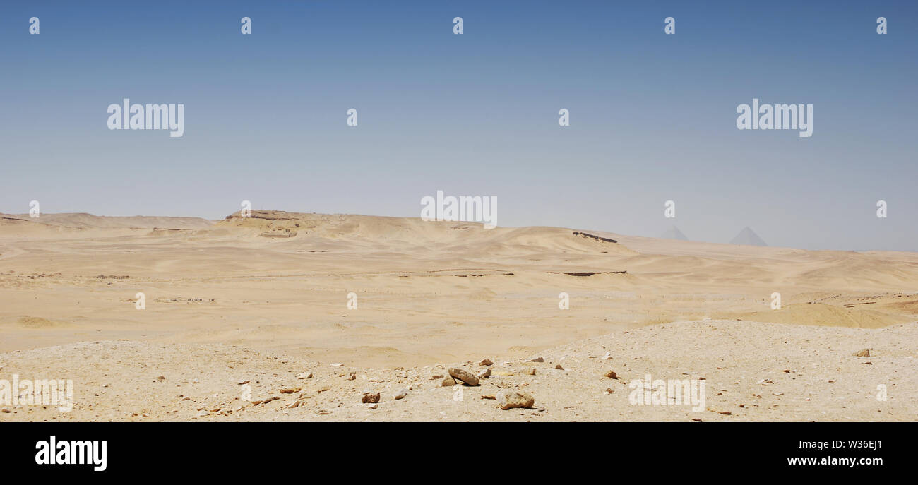 Panorama view of the desert of Sahara. Egypt Panorama view of the ...