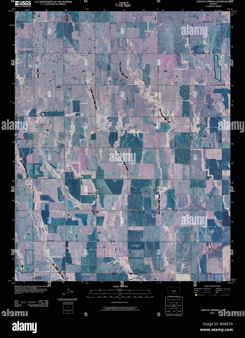 Map of crystal springs hi-res stock photography and images - Alamy