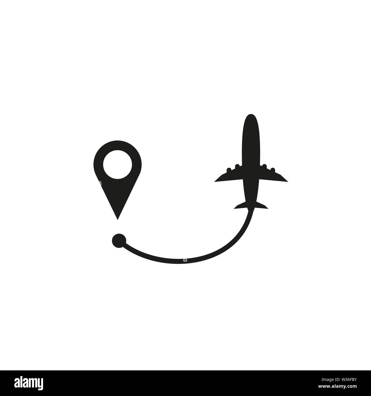 Flight Route Illustration High Resolution Stock Photography and Images ...