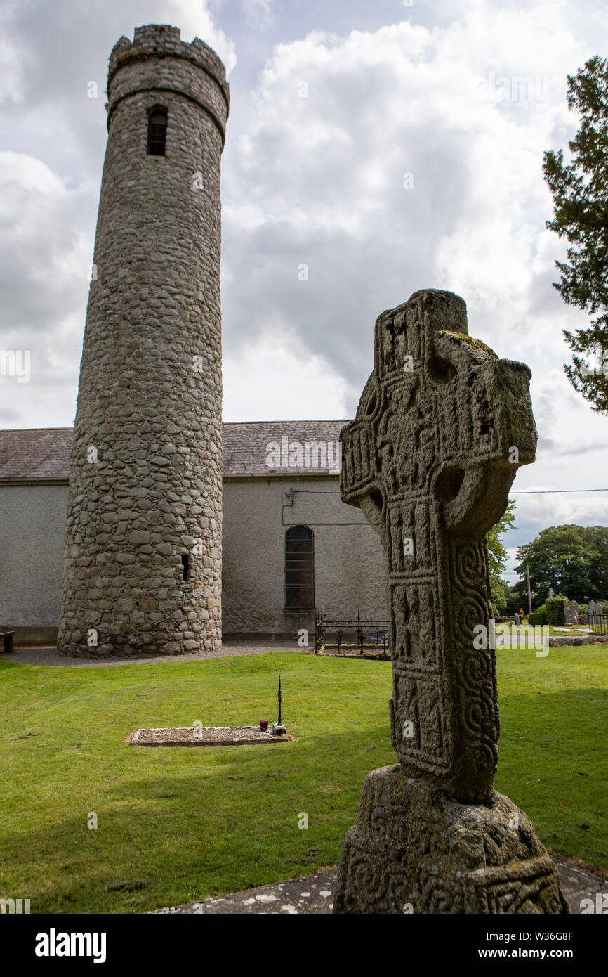 Granite Irish high crosses from Castledermot, County Kildare, Ireland ...