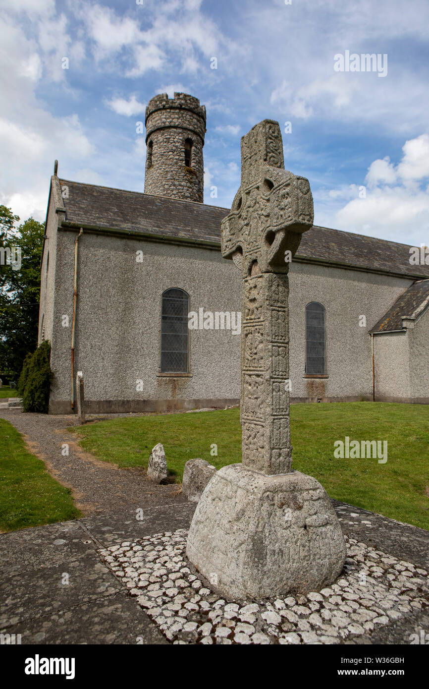Granite Irish high crosses from Castledermot, County Kildare, Ireland ...