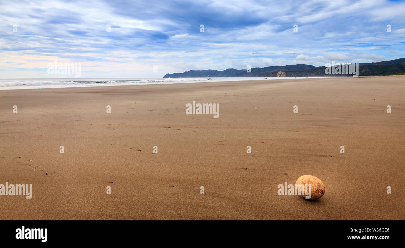 Sand beach in Santa Rosa National Park on the Pacific coast of Costa ...