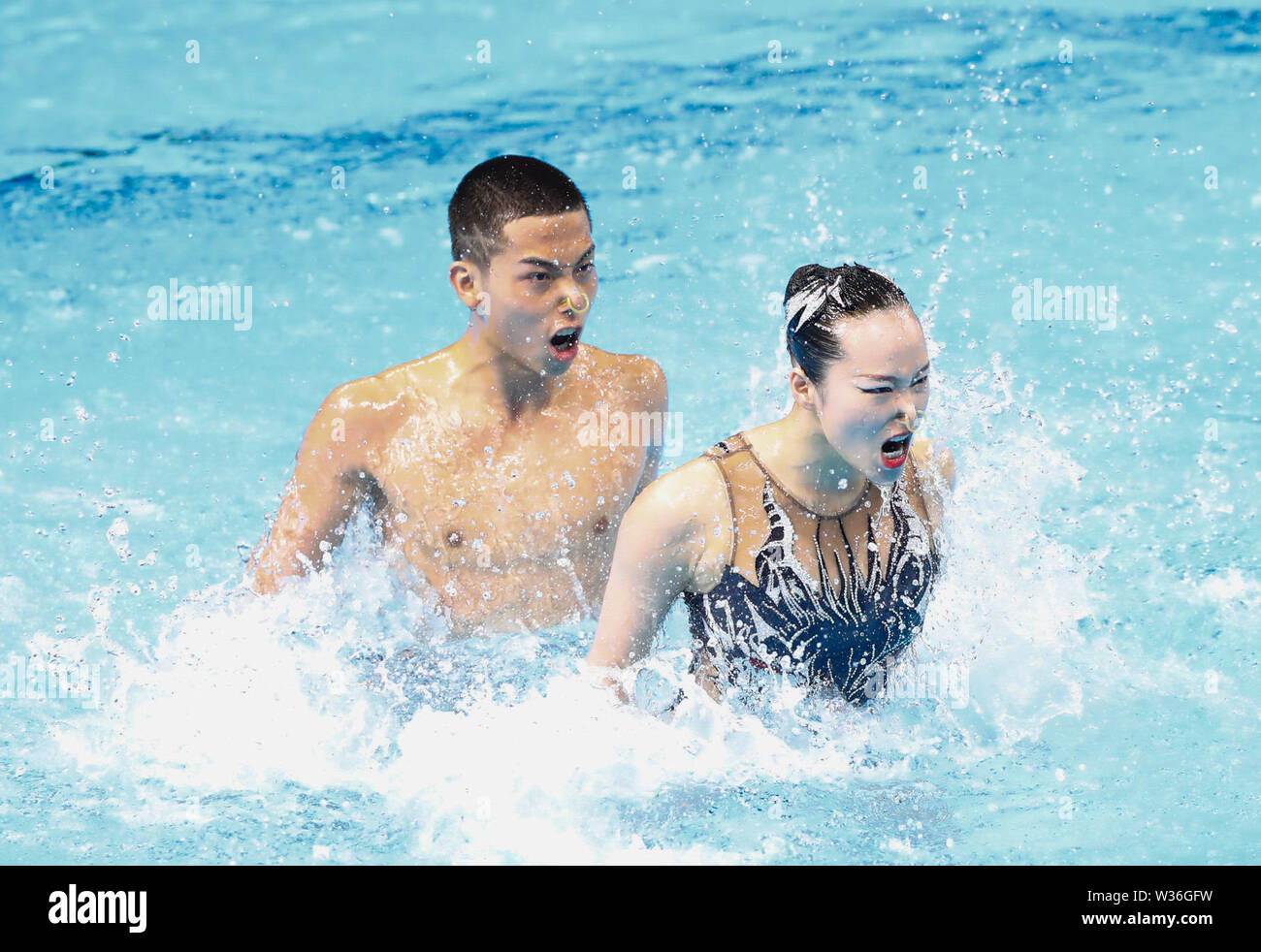 Gwangju, South Korea. 13th July, 2019. Shi Haoyu (L)/Zhang Yayi of ...