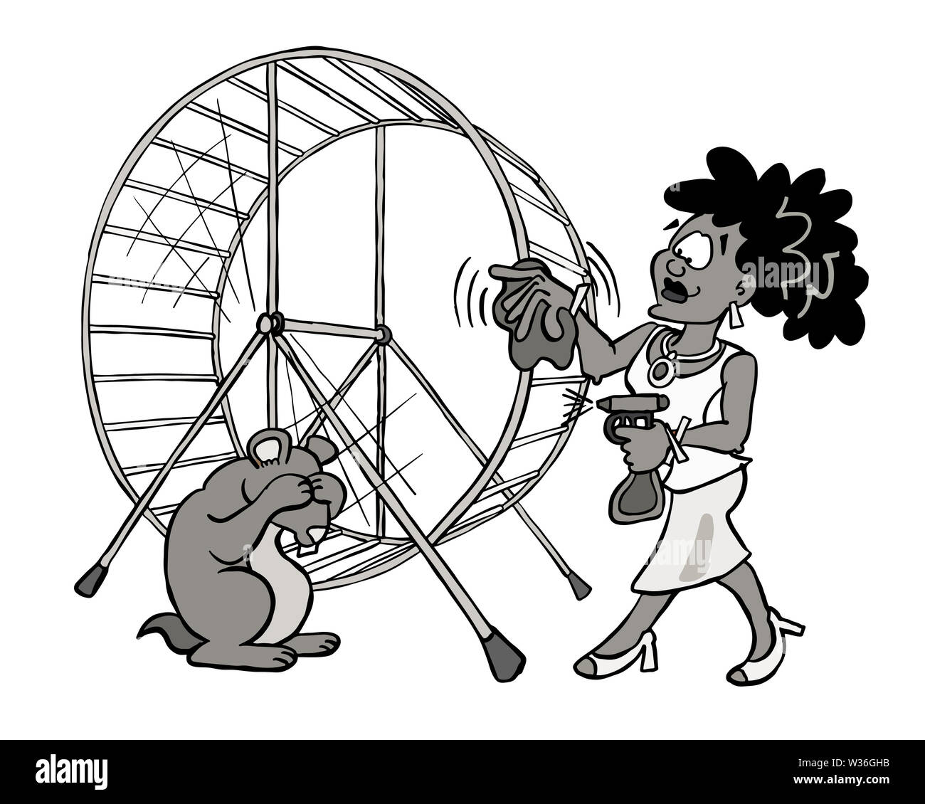 Skin care cartoon black Cut Out Stock Images & Pictures - Alamy