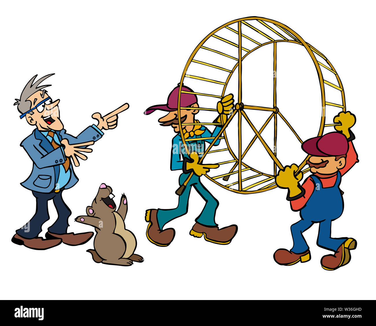 Hamster Wheel Cartoon