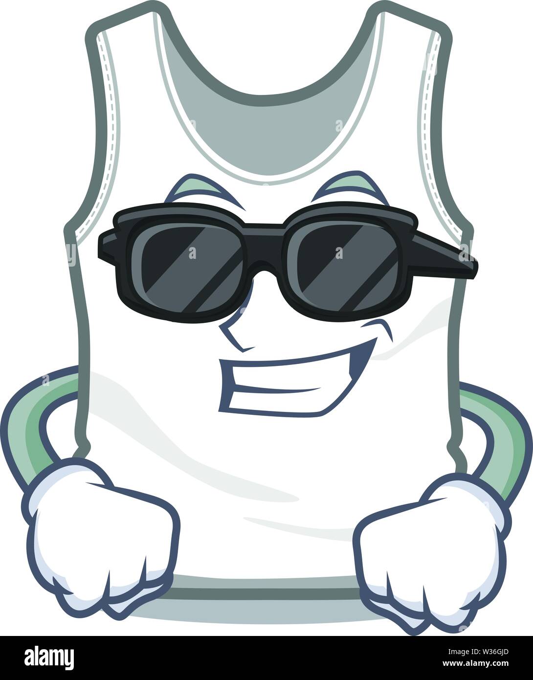 Super cool undershirt isolated with in the cartoon Stock Vector Image ...