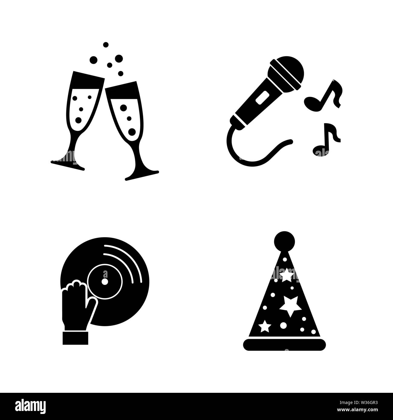 Party. Simple Related Vector Icons Set for Video, Mobile Apps, Web ...